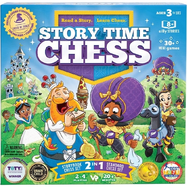 Thinking Cup Games Story Time Chess 2-4 Player Kids Storybook & Game ...