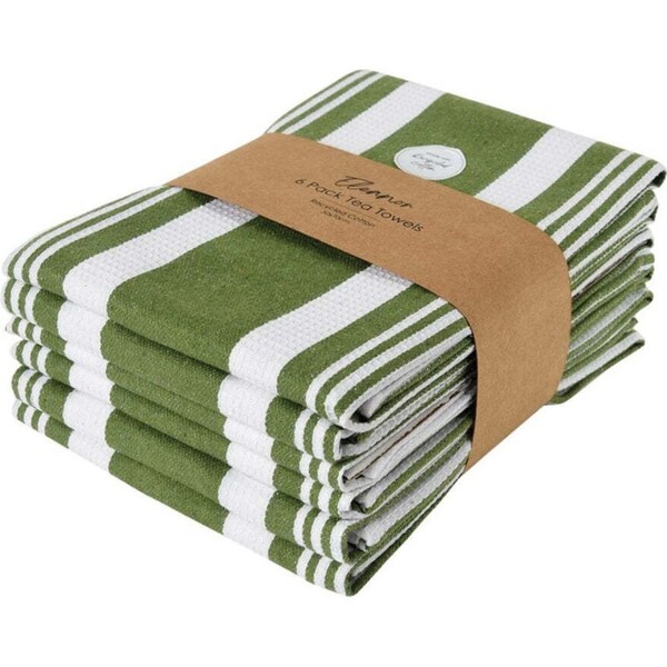 6PK J.Elliot Home Eleanor 50x70cm Cotton Kitchen Tea Towel Rectangle ...