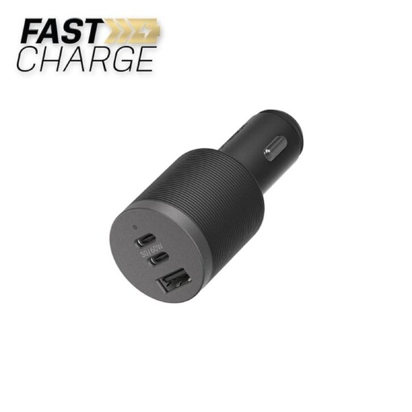 OtterBox Premium Pro Fast Charge 3 Port Car Charger 72W USB-C & USB-A ...
