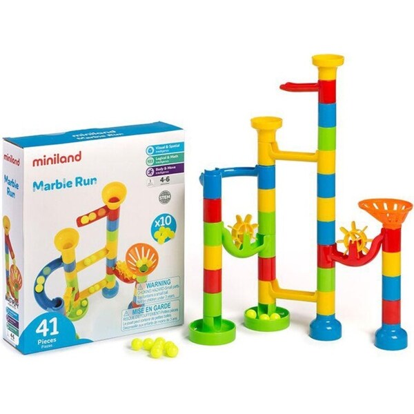 41pc Miniland Marble Run Building Tube Toy Kids/Children Activity Fun ...