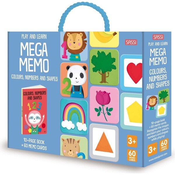 Sassi Games Colours Numbers & Shapes Cards Mega Memory Game Kids ...