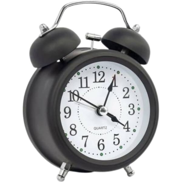 Battery Bedside Desk Twin Bell Alarm Clock Vintage Retro Loud Clocks ...