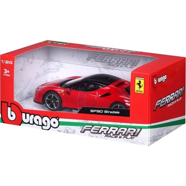 Maisto Race & Play 1:24 Ferrari SF 90 Stradale Hybrid Model Car Kids ...