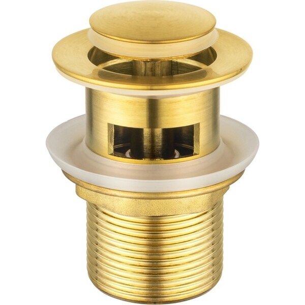 32/40mm Brushed Gold Pop Up Waste Bathroom Vanity Basin Brass Push Plug ...