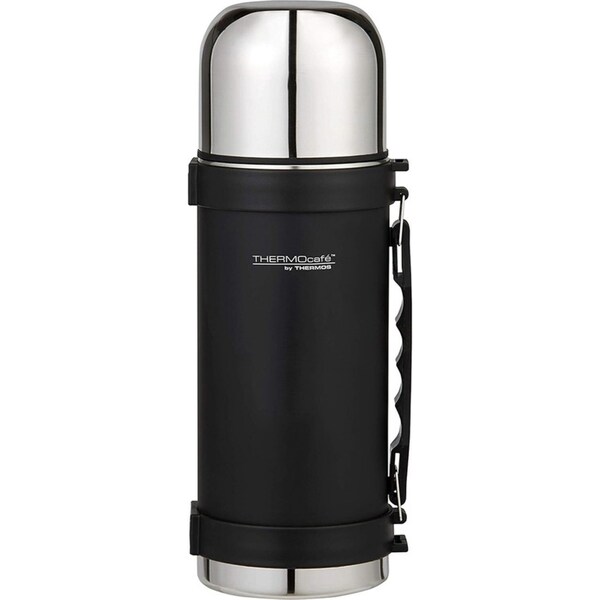 THERMOcafe Vacuum Insulated Stainless Steel Flask Water Bottle Matte Black 1L | Woolworths
