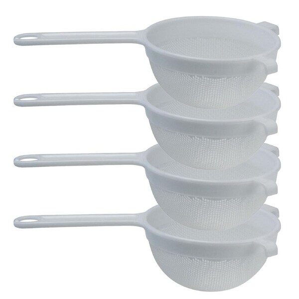 4x Cuisena 10cm Nylon Mesh Strainer Pasta Noodles Drainer w/ Long ...
