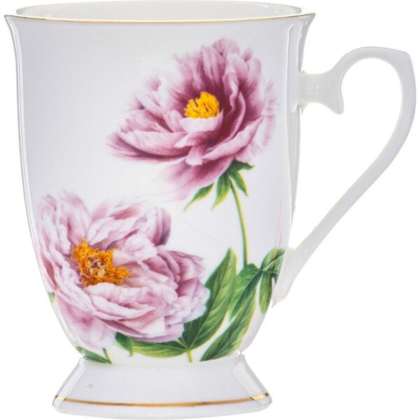 Ashdene Botanical Symphony 320ml Footed Coffee Mug Cup Fine Bone China ...