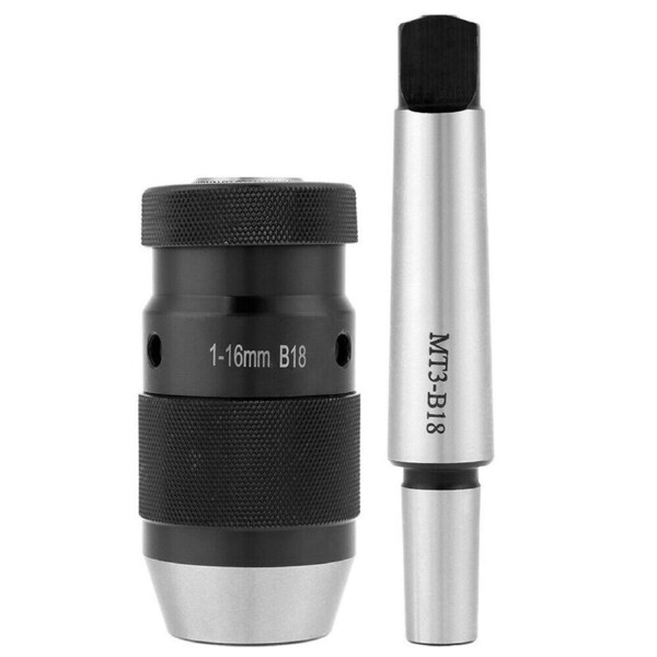 Steel Self Tighten Keyless Lathe Drill Chuck And MT3-B18 Taper Arbor | Woolworths