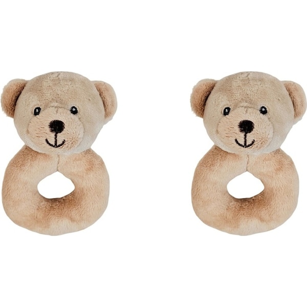 2x Urban Bear 13cm Rattle Baby/Infant Animal Shaker Fun Play Sensory ...