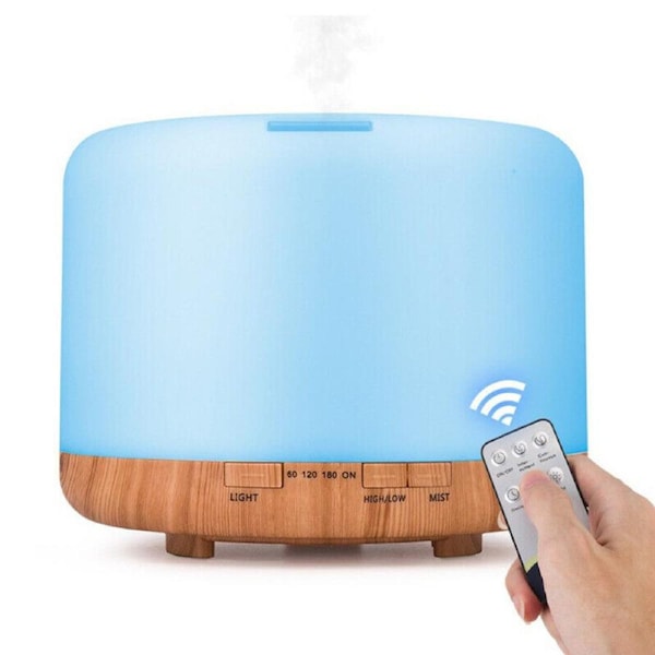 Wood grain 500ML Aroma Aromatherapy Diffuser LED Oil Ultrasonic Air ...