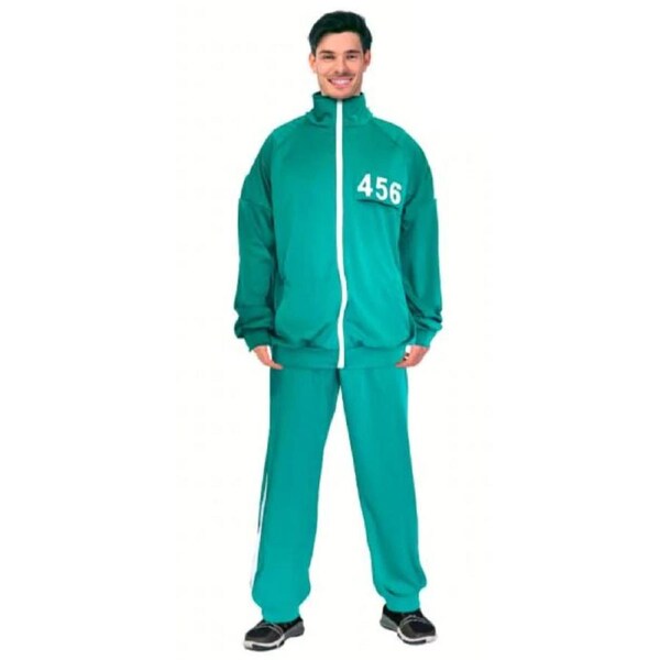 Adult Game Player Game Tracksuit Costume Party 456 Pants Jacket - Green ...