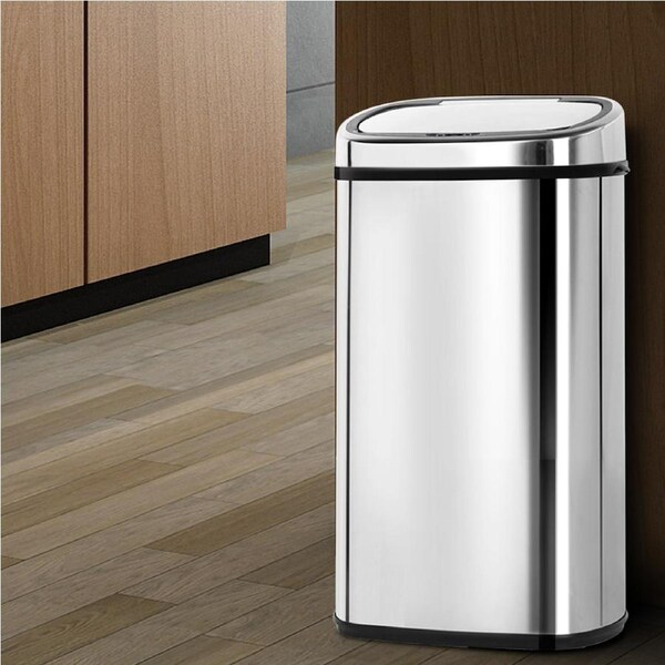 Devanti Stainless Steel Sensor Bin Rubbish Bins Motion Automatic 45L ...