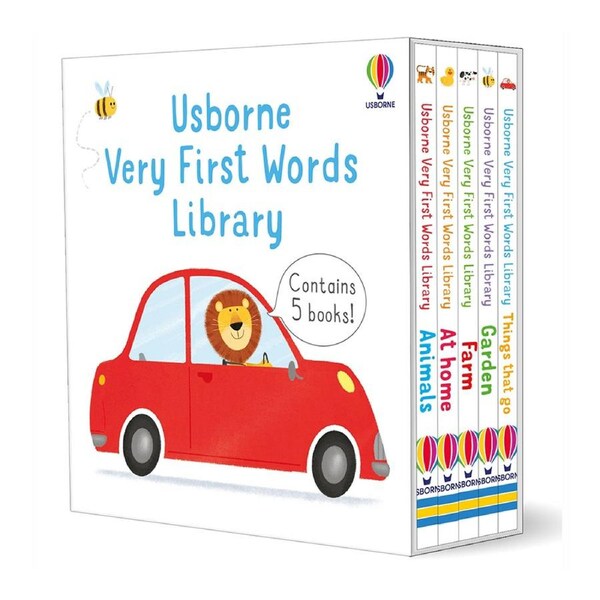 5pc Usborne Very First Words Library Kids/Children Reading Book ...
