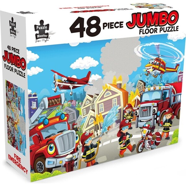 48pc Puzzle Master Jumbo Floor Fire Emergency Jigsaw Puzzle Kids ...