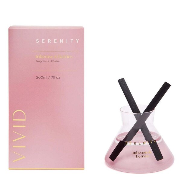 Serenity Vivid 200ml Reed Diffuser Scented Home Fragrance Tuberose ...