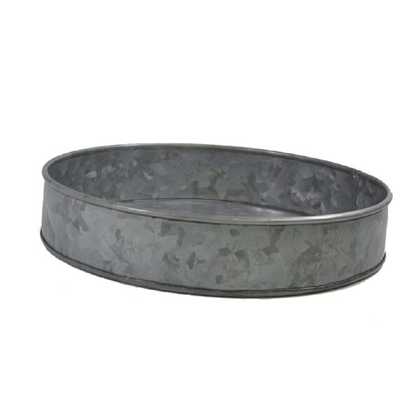 Chef Inox Coney Island Round Galvanised Metal Serving Tray Plain ...