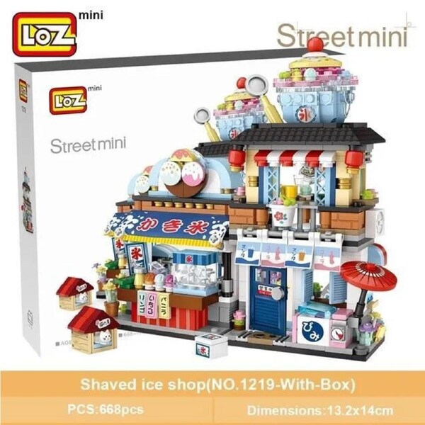 LOZ Mini Block Shaved Ice Shop (668pcs) Mini Building Bricks LOZ1219 ...