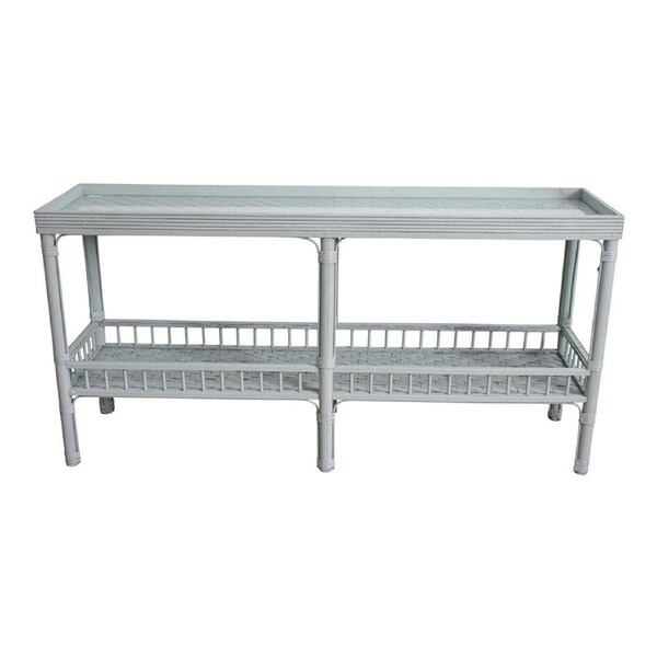 Bahama 160x80cm Console Table w/ Glass Top Rectangle Large Furniture ...