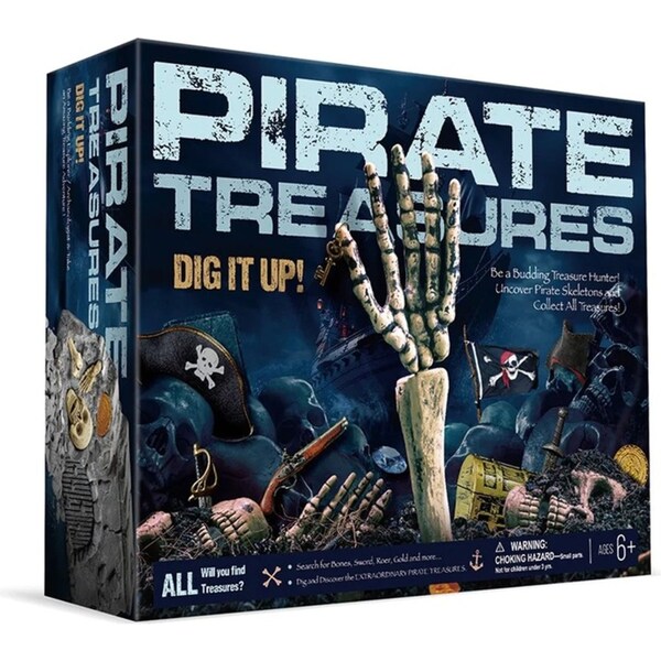 Johnco Pirate Treasures Kids/Childrens Adventure Dig Excavation Kit 6y ...