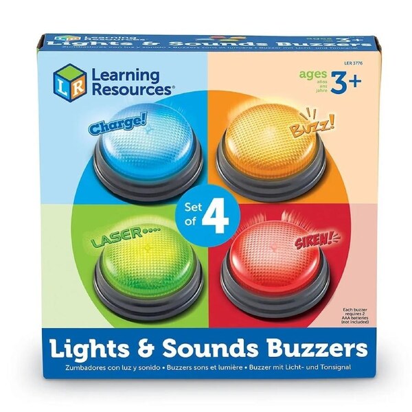 Lights and Sound Buzzers 4 Piece Set | Woolworths