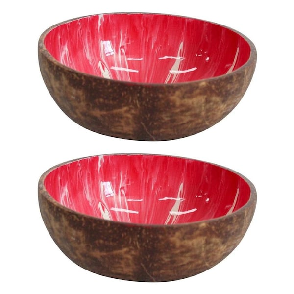 2x Sunray Peach 13cm Decorative Coco Bowl Container Home Tabletop Desk ...