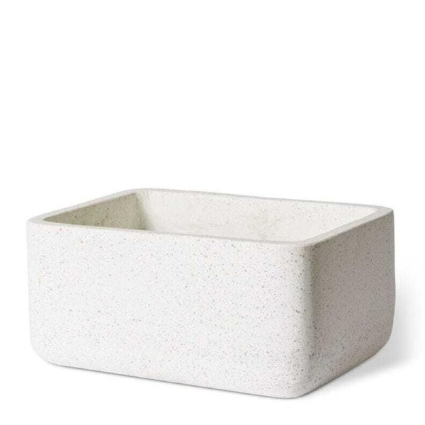 E Style Terrazzo Miles 55cm Rectangle Planter w/ Hole Plant Pot Decor ...