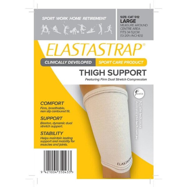 Elastastrap Compression Thigh Support White - Large | Woolworths
