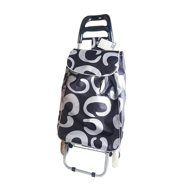 The Styled Room Lightweight Portable Shopping Trolley C Fluro Pattern ...