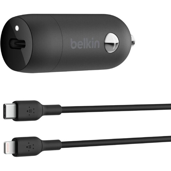 Belkin BoostCharge Auto Adapter - Universal Adapter - USB Type-C - For ...