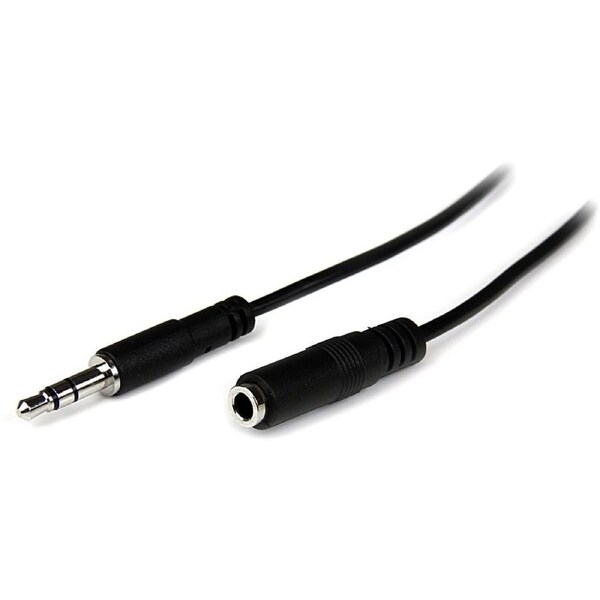StarTech.com 1m Slim 3.5mm Stereo Extension Audio Cable - M/F - First ...