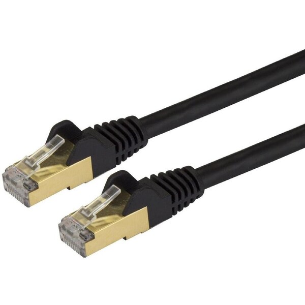 StarTech.com 1ft CAT6a Ethernet Cable - 10 Gigabit Category 6a Shielded Snagless 100W PoE Patch ...