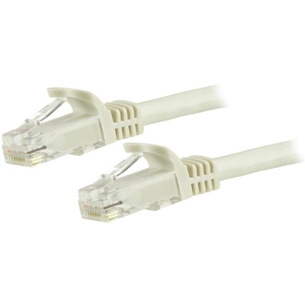 StarTech.com 7.5m CAT6 Ethernet Cable - White Snagless Gigabit - 100W ...