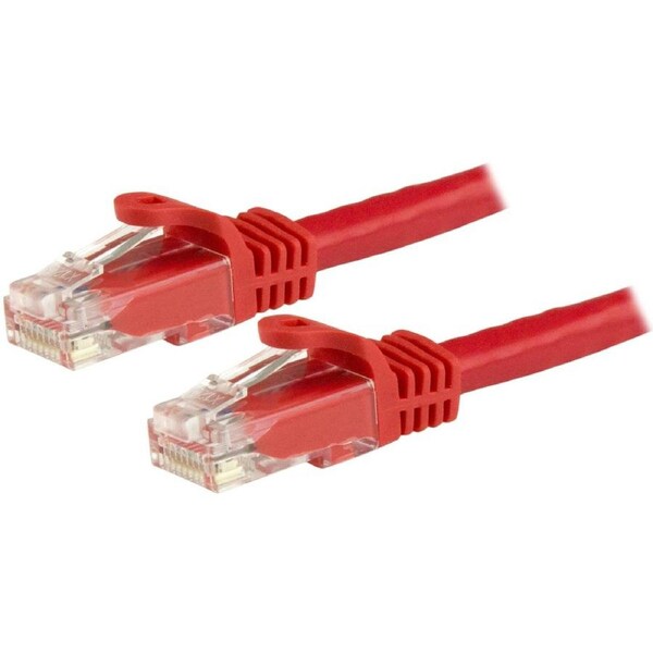 StarTech.com 1.5m CAT6 Ethernet Cable - Red Snagless Gigabit - 100W PoE ...