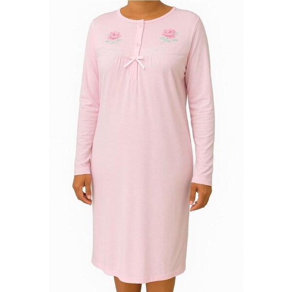 Womens Ladies Cotton Nightie Night Gown Pajamas Pyjamas Sleepwear PJ ...