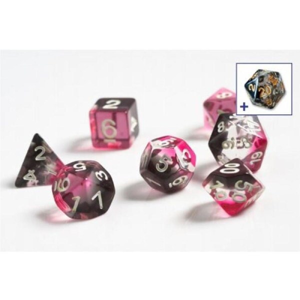Sirius Dice - Pink; Clear; Black Resin Dice Set 7 | Woolworths