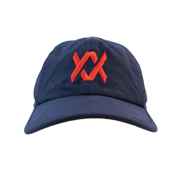 VOLKL Perforated Tennis Hat Baseball Cap - Navy/Lava | Woolworths