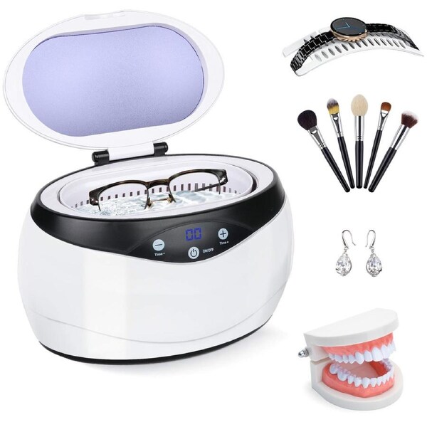 YOPOWER 650ml Ultrasonic Jewelry Cleaner, Portable Professional Glass ...
