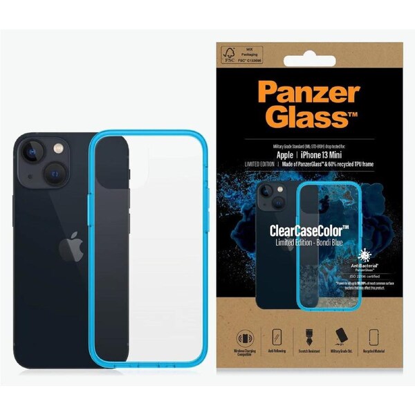 PanzerGlass Apple iPhone 13 Mini ClearCase - Bondi Blue Limited Edition ...