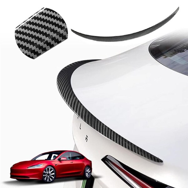 Carbon Fiber Style Spoiler for Tesla Model 3 Highland 2023-2025 Rear ...