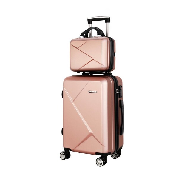 12" 20" Wanderlite 2pc Luggage Trolley Travel Suitcase Storage Carry On ...