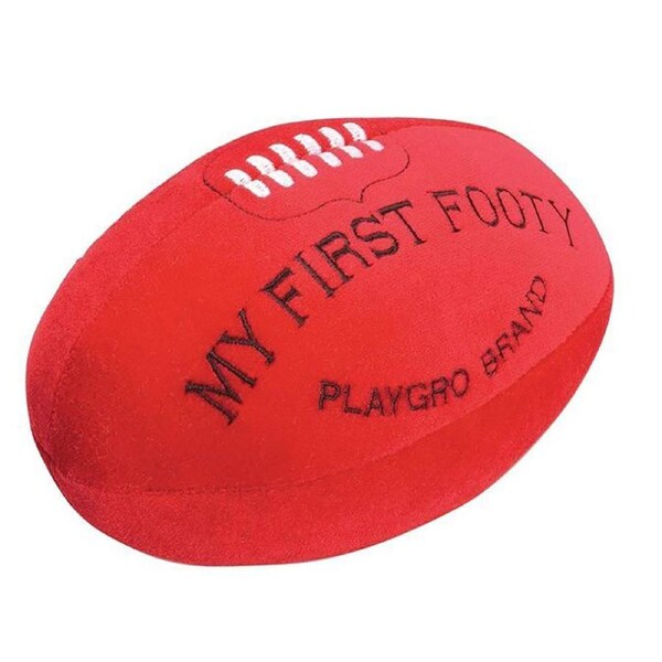 Playgro My First Footy Baby Soft Plush AFL/Rugby Ball Shaped Fun Toy 6m ...