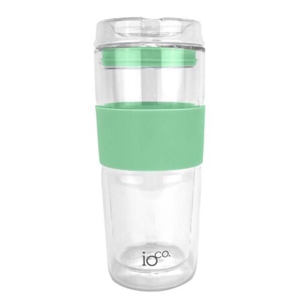 IOco 16oz Glass Tea and Coffee Travel Cup - Misty Mint | Woolworths