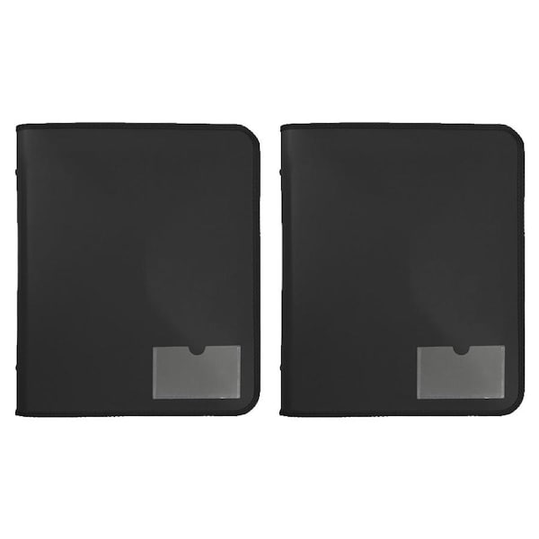 2x Marbig 2 D-Ring A4 Zipper Binder 25mm w/ Tech Case File Document ...