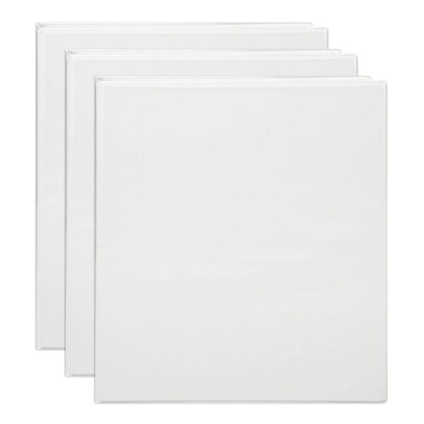 3x Marbig Clearview 4 D-Ring Insert Binder A4 File 50mm Document Organiser White | Woolworths