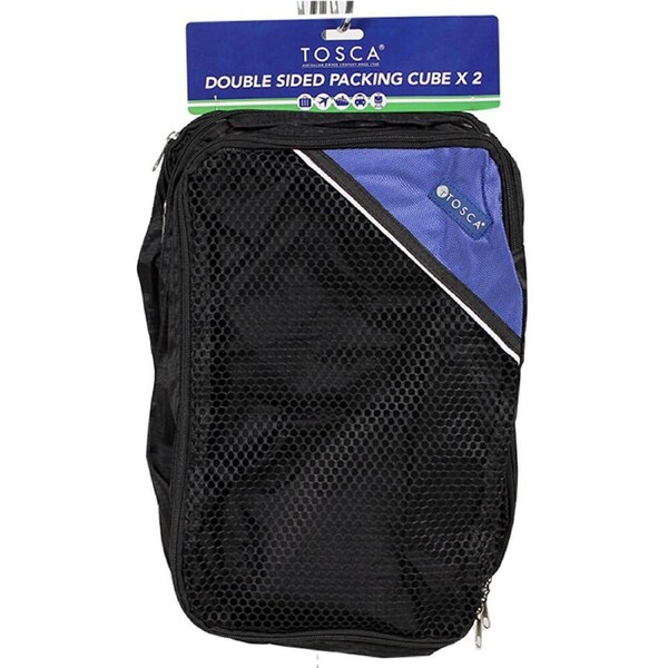 2pc Tosca Double Sided Travel Luggage Packing Clothes Storage Bag Cubes ...