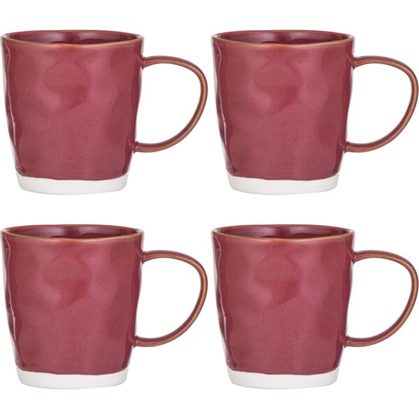 4PK Ladelle Halo Porcelain 12.5cm/350ml Mug Coffee Water Drink Cup ...