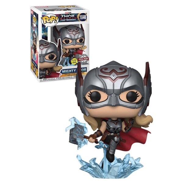 Funko Pop Marvel Thor Love and Thunder Mighty Thor Glow in the dark #1046 Vinyl Figure | Woolworths