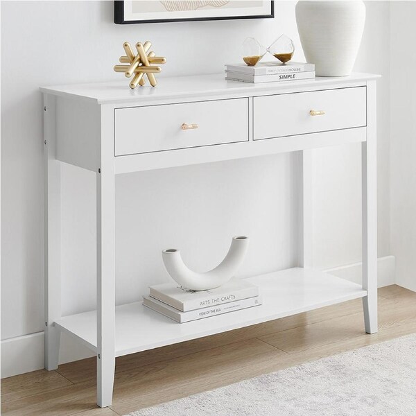 Harper 2 drawer console table - White | Woolworths