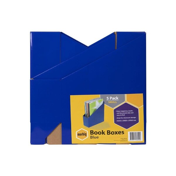 5pc Marbig 27x9cm Magazine Book Storage Holder Box File Organiser Small ...