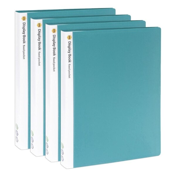 4PK Marbig 40-Pocket Non-Refillable Document/File Holder Display Book ...